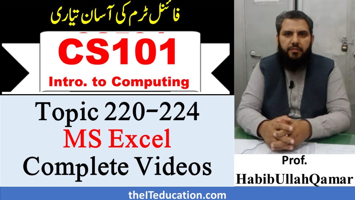 CS101 Final Term Preparation - Short Lectures and Short Notes pdf - MS ...